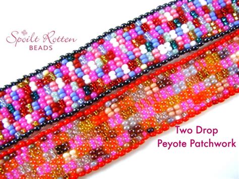 Free 2 Drop Peyote Patchwork Pattern Downloadable Spoilt Rotten Beads