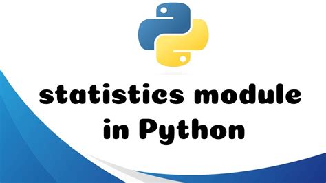 How To Use Statistics Module In Python Pythonmodules Youtube