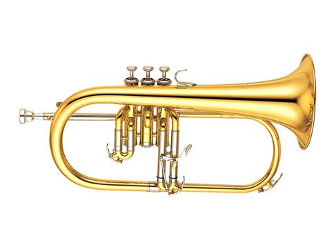 Bugel Yamaha YFH-631 G, goudmessing beker, trigger op 3e pomp, lak