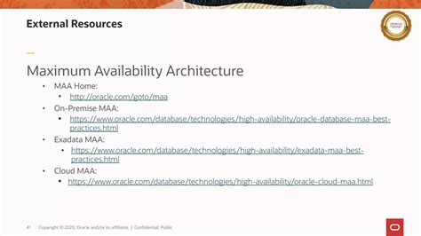 Maximum Availability Architecture Best Practices For Oracle Database 19c Pdf Databases