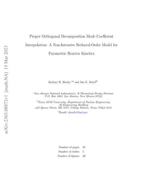 pdf proper orthogonal decomposition mode coefficient interpolation a non intrusive reduced