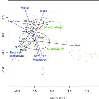 NMDS Plot Of Fungal Communities Associated With Root Tips ECMs And