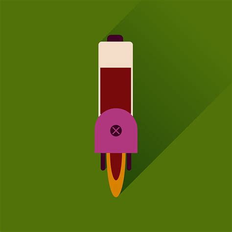 긴 그림자 모바일 배터리 벡터와 플랫 웹 아이콘 Eps Ai Uidownload