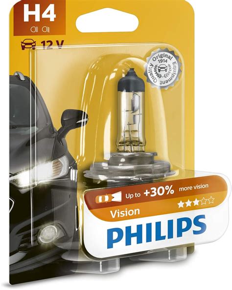 Philips 0730010 12342 Pr H4 Premium 6055w Bulb Uk Automotive