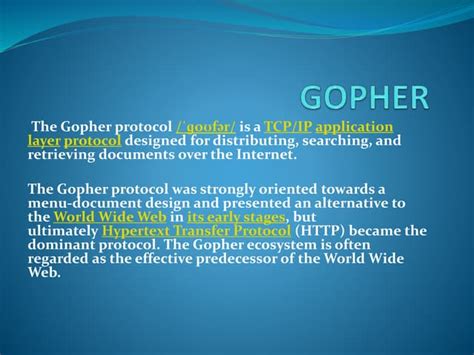 Gopher Pptx Internet Computing
