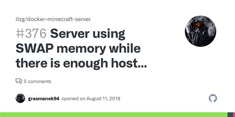 Server Using Swap Memory While There Is Enough Host Memory Available · Issue 376 · Itzg Docker