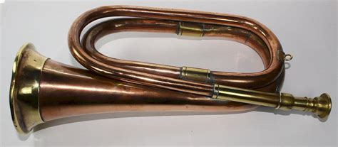 Lot Wwi Australian Issue Copper And Brass Bugle