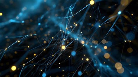 Futuristic 3d Neural Network Brain With Glowing Connections And Digital Nodes Stock Illustration