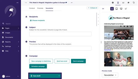 how the wagtail newsletter package came to be wagtail cms