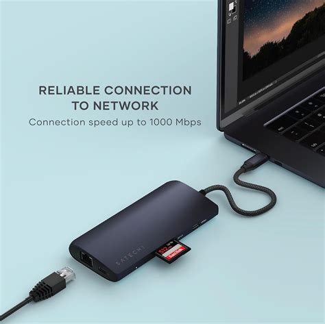 Usb C 8k To Ethernet Multiport Adapter Satechi