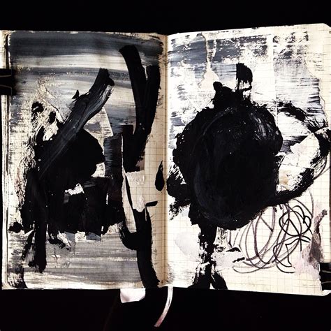 Sketchbook Art Drawing Mixed Media Bianco E Nero Bianco