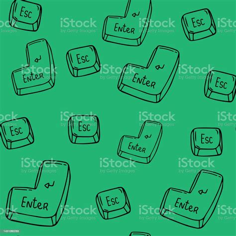 Computer Keyboard Background Seamless Abstract Vector Pattern Texture
