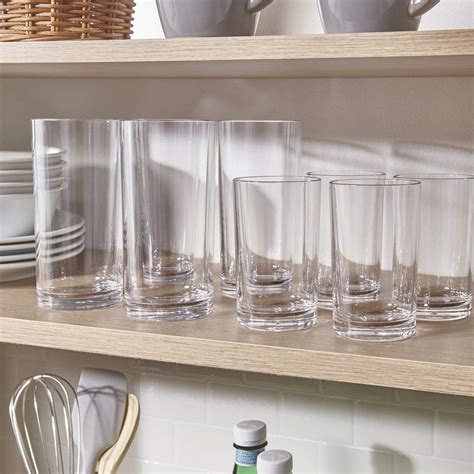 Us Acrylic Classic Clear Plastic Reusable Drinking Glasses