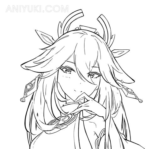 Dibujos De Yae Miko Para Colorear Aniyuki Anime Portal