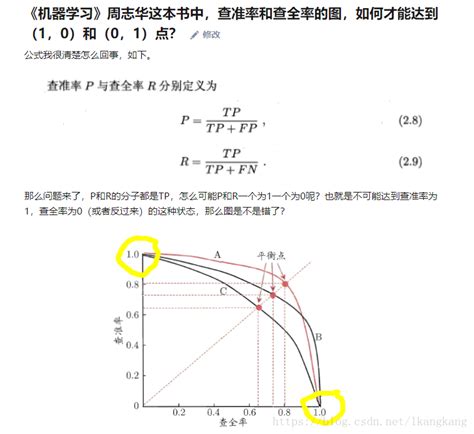 《机器学习》周志华这本书中，查准率和查全率图的问题 查全率周志华 csdn博客