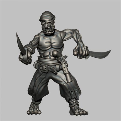 3d Printable Orc Pirates By Wargames Atlantic 3d Printable Orc Pirates By Wargames Atlantic