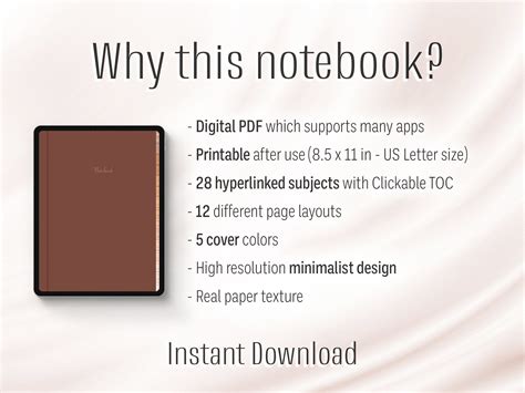 DIGITAL NOTEBOOK Goodnotes Subjects Digital Notability Etsy