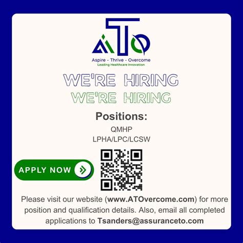 We Are Hiring Please Visit Our Website Or Use The Qr Code Below To