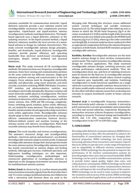 Performance Evaluation And Analysis Of Frequency Reconfigurable Dielectric Resonator Antenna A