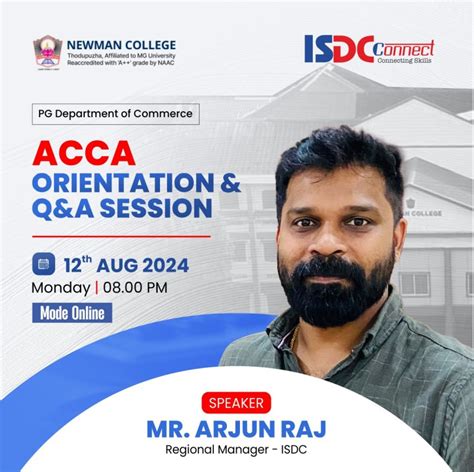 Isdc Isdcconnect Acca Newmancollege Queries Seminar Isdc Connect