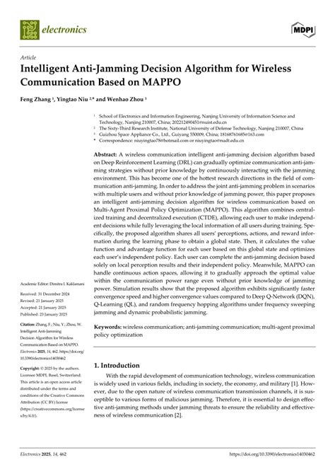 Pdf Intelligent Anti Jamming Decision Algorithm For Wireless Pdf Intelligent Anti Jamming Decision Algorithm For Wireless