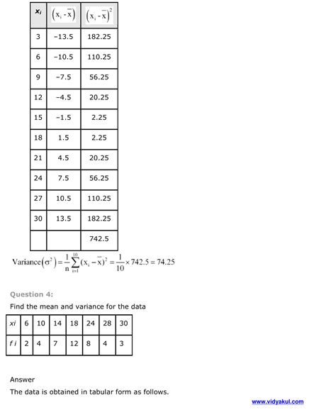 Class 11th Math Statictics Ncert Solution Cbse 2023
