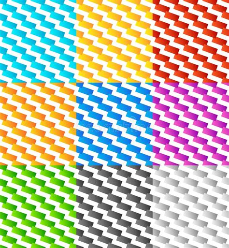 Set Of 9 Seamlessly Repeatable Geometric Patterns Stock Vector Illustration Of Pattern