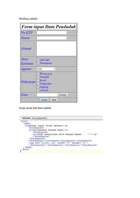 Membuat Form Dengan Html Pdf