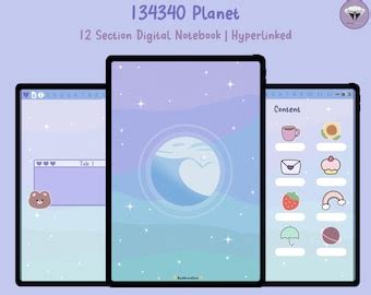 Tab Hyperlinked Digital Notebook DARK MODE Dot Grid Etsy