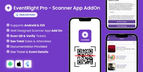 Scanner App For EventRight Pro Event Ticket Booking System Flutter