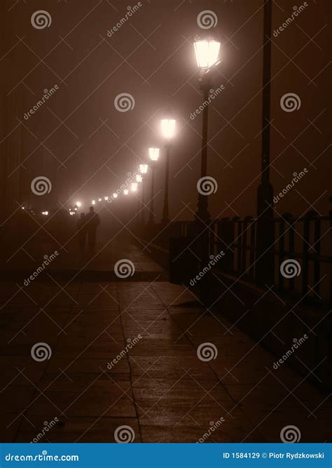 Couple At Foggy Night Stock Image Image Of Perspective 1584129