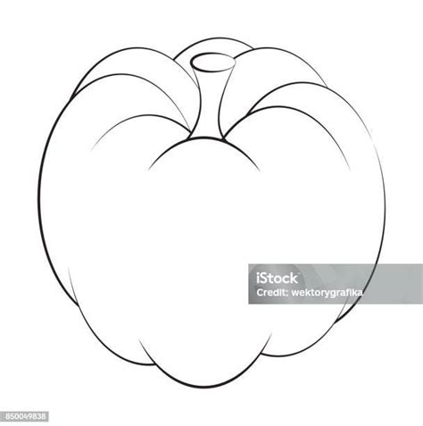 การออกแบบไอคอนสัญลักษณ์เวกเตอร์ฟักทอง ภาพประกอบที่สวยงามแยกบนพื้นหลังสีขาว ภาพประกอบสต็อก