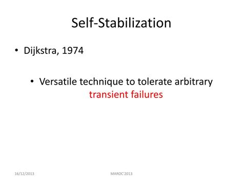 PPT Self Stabilization An Approach For Fault Tolerance In Distributed Systems PowerPoint