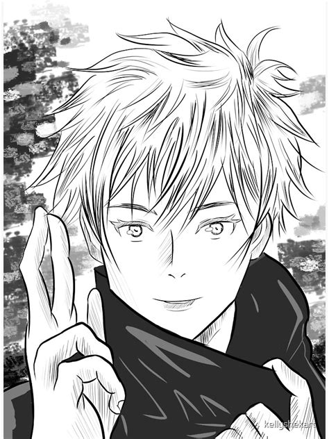 Gojo Satoru Infinite Void Art Print For Sale By Kellyshekart Redbubble