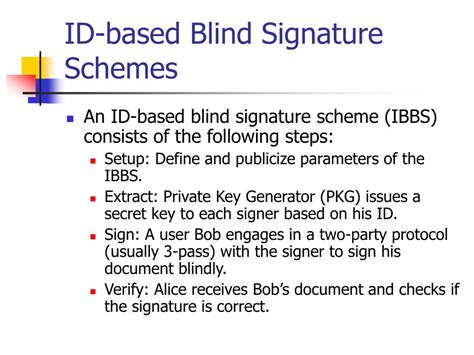 Ppt Linkability Of Some Blind Signature Schemes Powerpoint