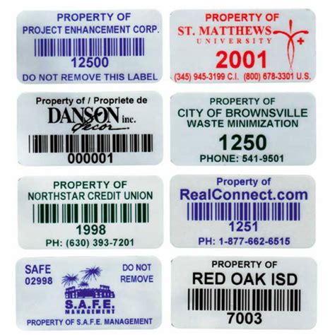 Fixed Asset Inventory Labels Asset Tags With Barcodes