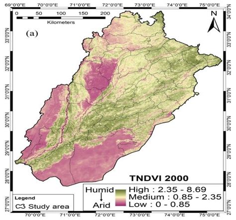 Map Showing Classification Of Savi Index Over Punjab Based On Pixel