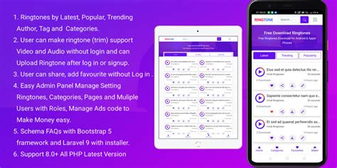 Ringtone PHP Script With Maker By Aiodevelopers Codester