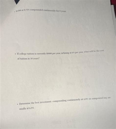 Solved Continuously Compounded Interest P If A Principal Of