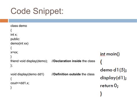 Friend Function And Friend Class Pptx