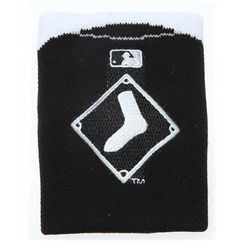 Chicago White Sox Team Logo Wrist Sweatband Black
