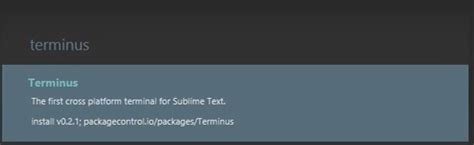 Terminals In Sublime Text 3