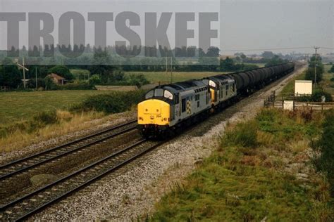 35mm Slide Br British Railways Diesel Loco Class 37294215 Cogload 1991
