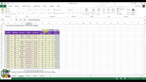 Function Dcount In Hindi Youtube