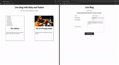 Create A Live Blog App Using Ruby On Rails