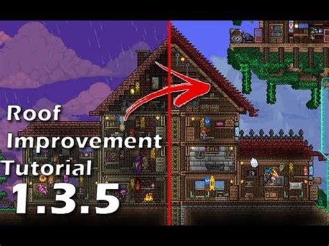 Terraria Awesome Roof Design Tutorial Pc Xbox Ps 135 Youtube