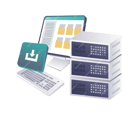 Premium Vector Ensuring Security In Data Download And Upload On Servers