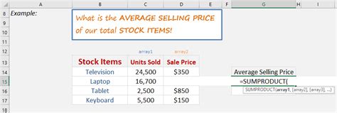 Sumproduct And Weighted Averages Myexcelonline