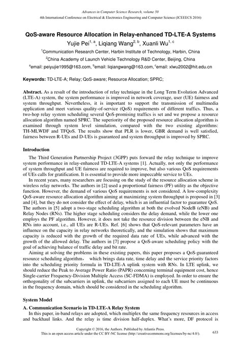 Pdf Qos Aware Resource Allocation In Relay Enhanced Td Lte A Systems