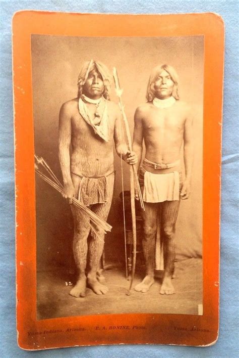 Two Yuma Indians Bows And Arrows Yuma Arizona E A Bonine Photo 1870
